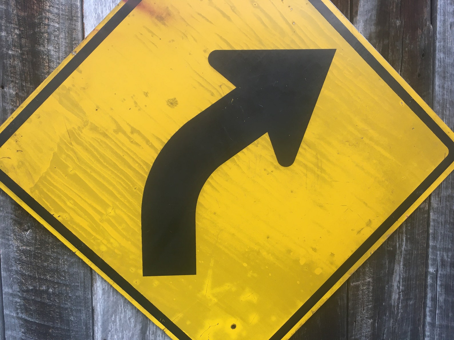 Metal Road Sign Arrow Curve Sign Bend Sign Metal Original Road - Etsy