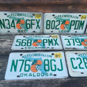 Choice of Florida License Plate Florida Orange Aged Metal | Etsy