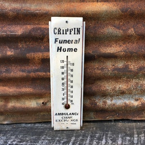 Antique Thermometer Crippin Funeral Home Ambulance Illinois - Etsy