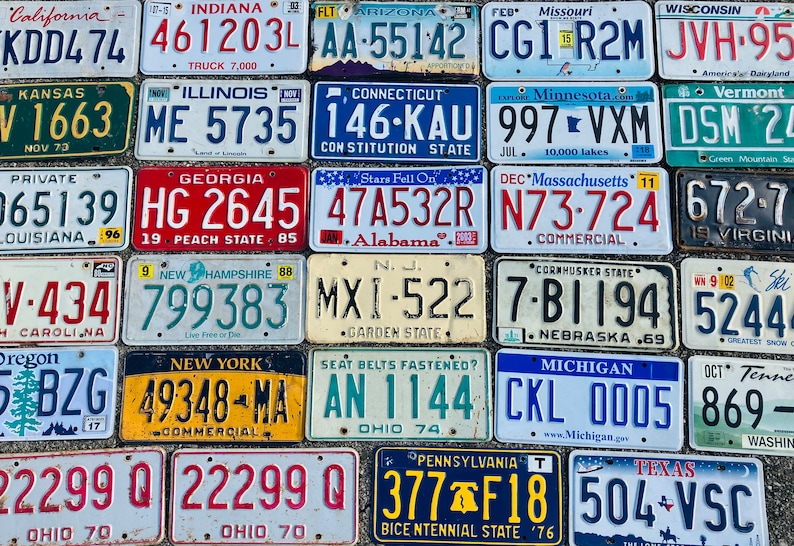 Your Choice of Old License Plates Lots to Choose From View Photos Cheap ...