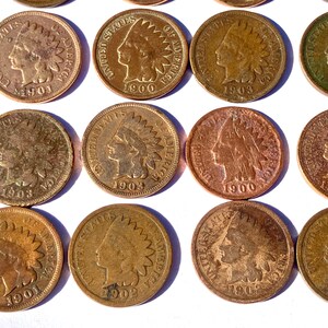 Exact Lot of 25 Indian Head Penny Coins Small Cent Beginners Collection ...