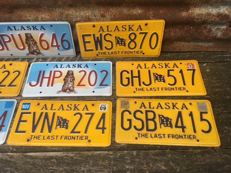 Choice of Alaska License Plate Farm Vintage License Plate Number Tag ...