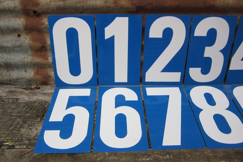 Vintage Metal Number Sign All Numbers Available 1 2 3 4 5 6 7 8 9 0 ...