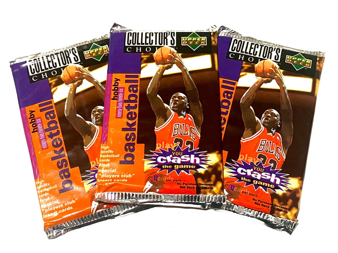 Authentic 1995 1996 Vintage Basketball Card Packs Upper Deck Hobby NBA ...