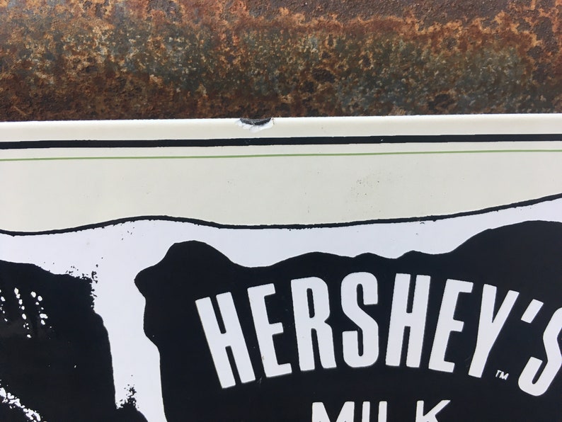Vintage Sign Hershey’s Milk Chocolate Hershey Porcelain Sign Rustic ...