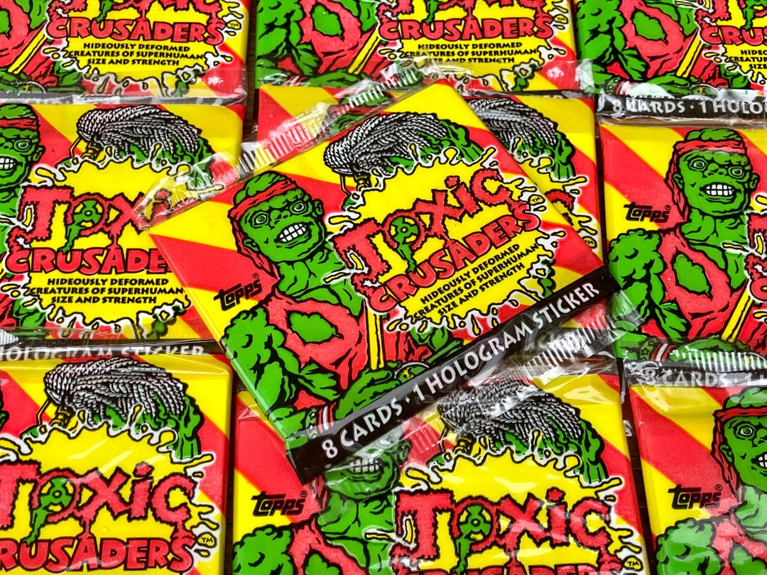 Authentic Toxic Crusaders Pack of Trading Cards TV Show Movie Cards ...