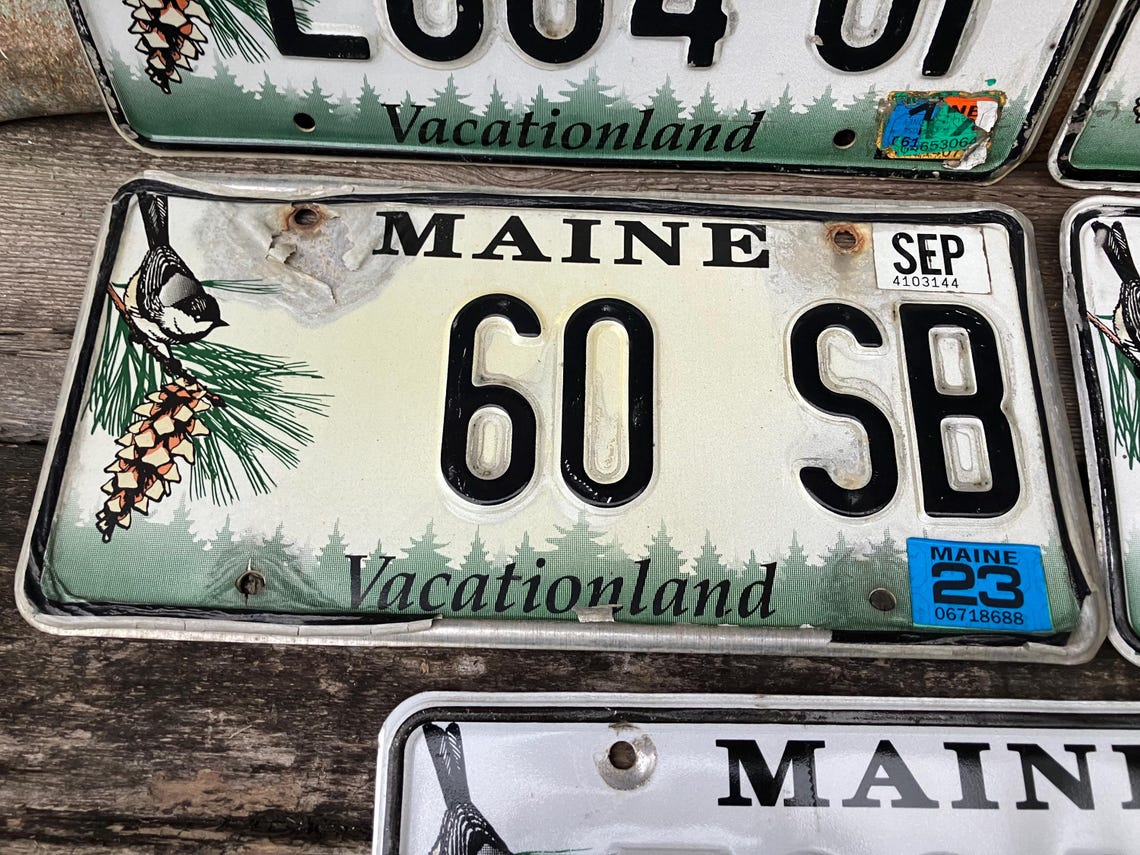 Choice of Maine License Plate Original Old 1980s 1990s Maine ...