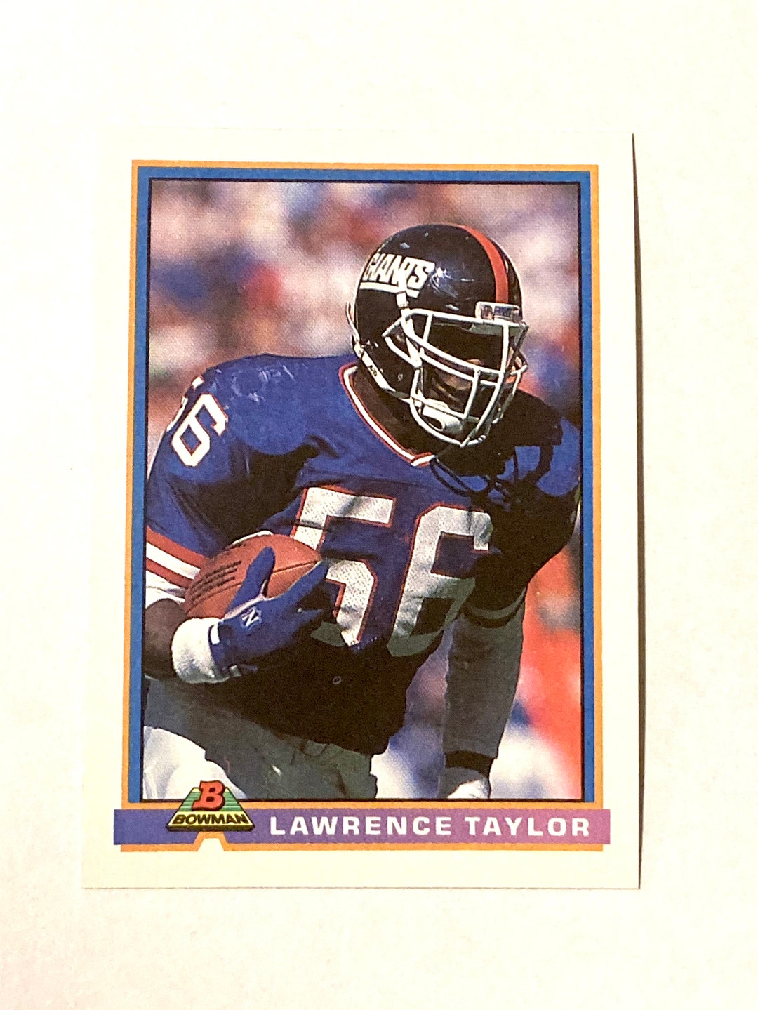 Authentic Lawrence Taylor Card NFL Football 1991 Bowman Number 371 Pack ...