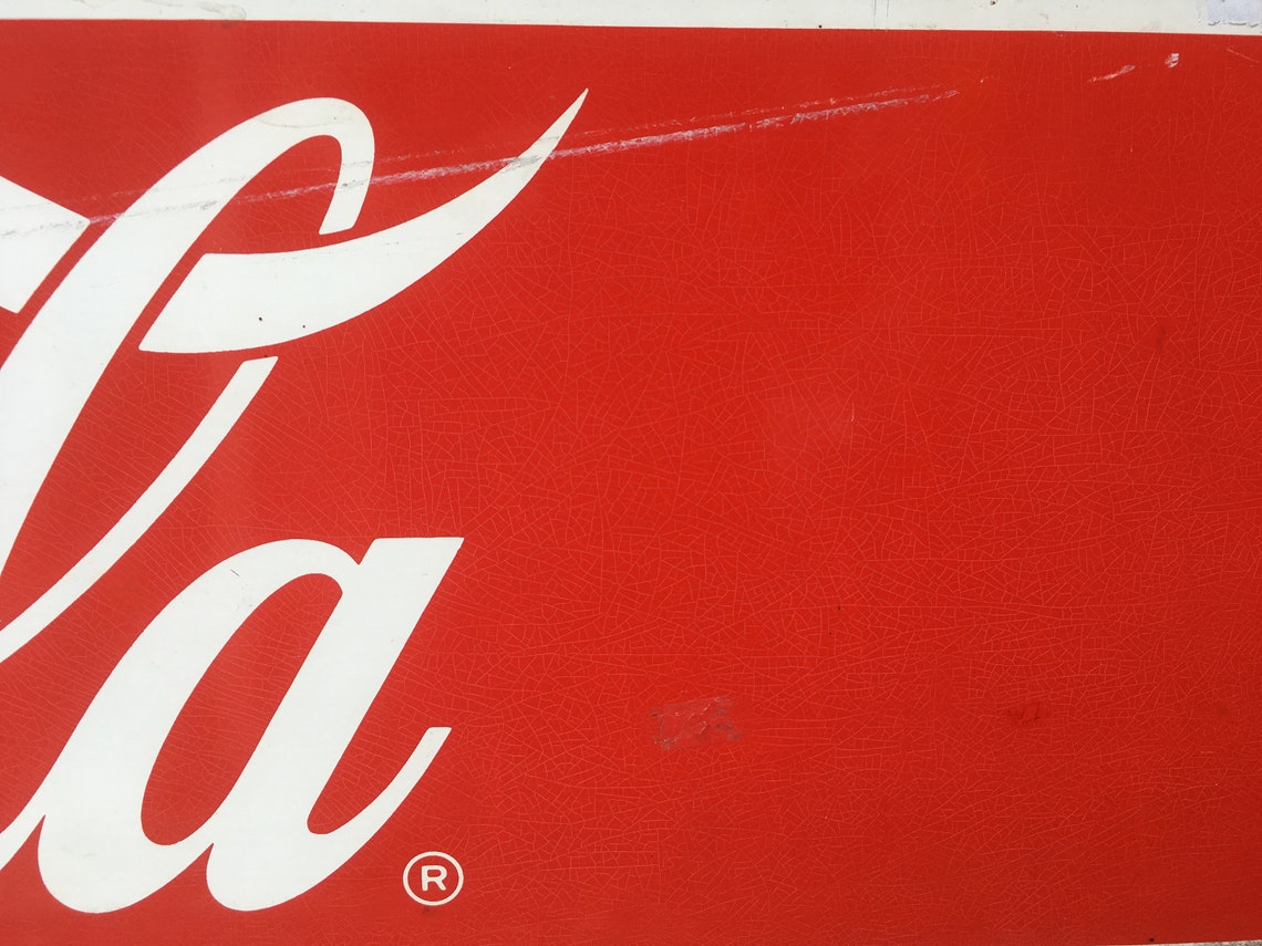 Coke Sign Vintage Home Decor Old Vintage Metal Sign Enjoy Coke | Etsy