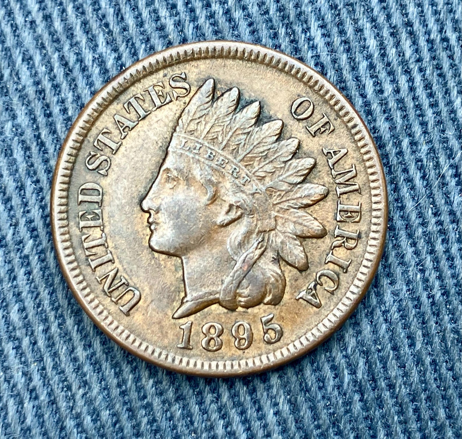 1895 Indian Head Cent Penny Beautiful Condition Strong Full Liberty ...
