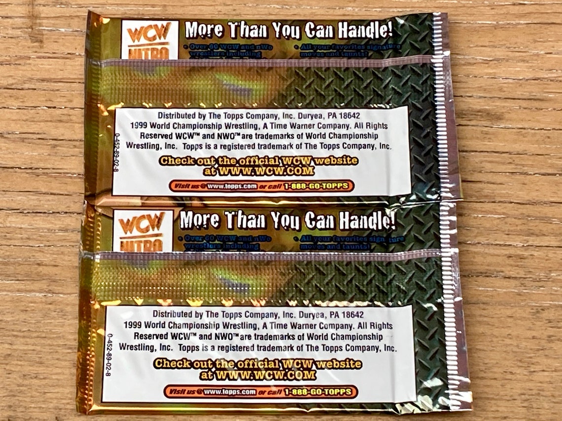 Vintage WCW Cards Wrestling Pack of Cards Unopened Pack of - Etsy