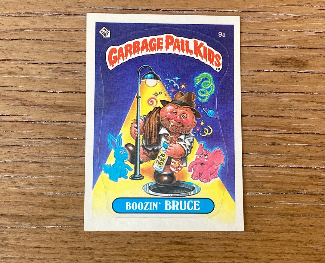 Vintage Garbage Pail Kids Card Boozin Bruce 9a Original Series 1 Card ...