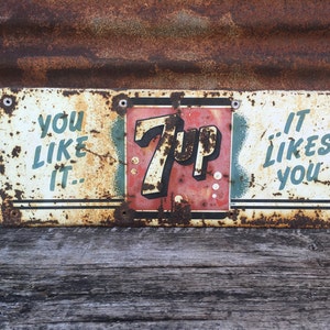 Authentic 7up Sign 9 1/2 X 24 1/2 Vintage Store Sign Home Decor Old ...