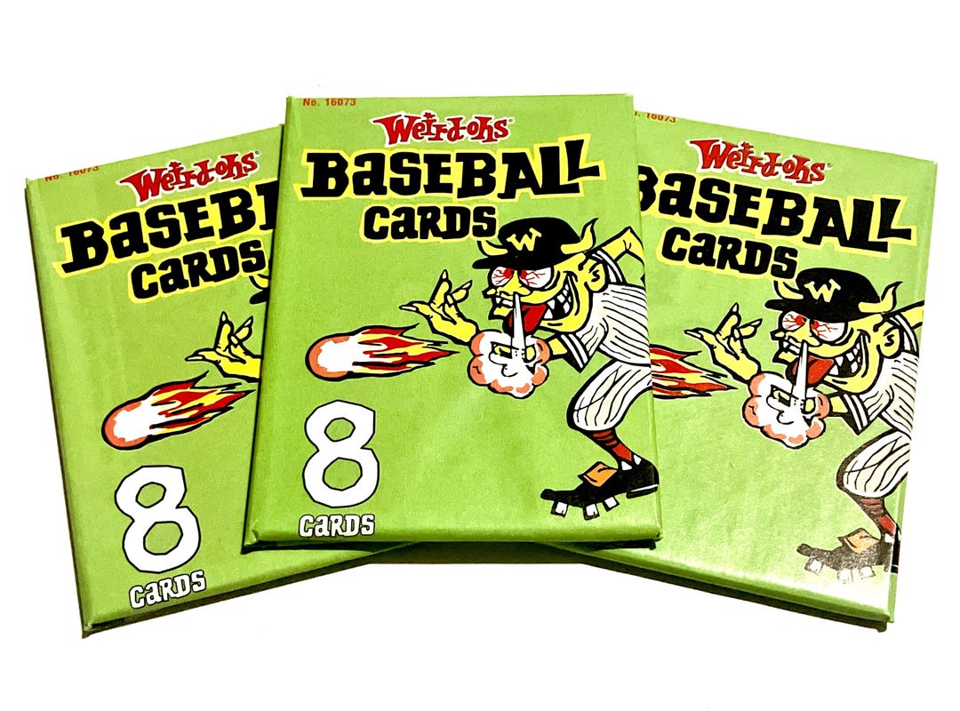 Weird Ohs Baseball Cards Unopened Pack of Cards Comedy Horror - Etsy