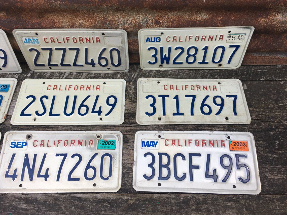 Choice of California License Plate Original Old Used License | Etsy