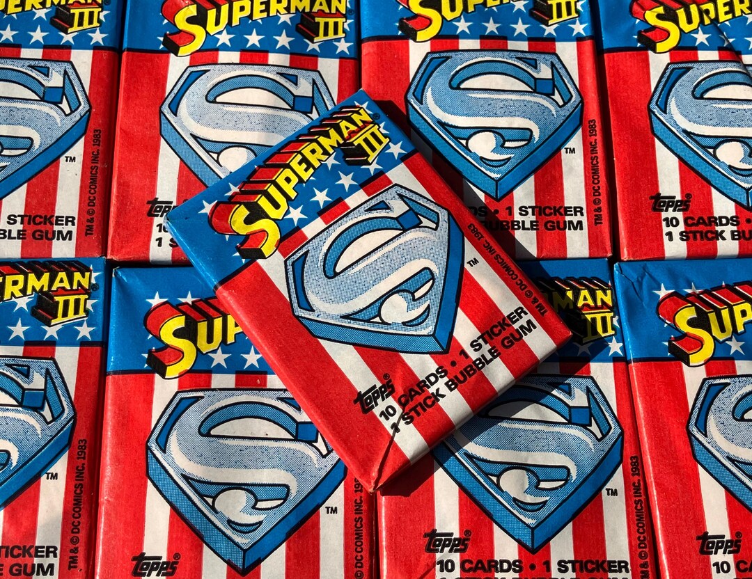 Vintage Superman Trading Cards Pack of Superman 3 Movie Cards 1983 ...