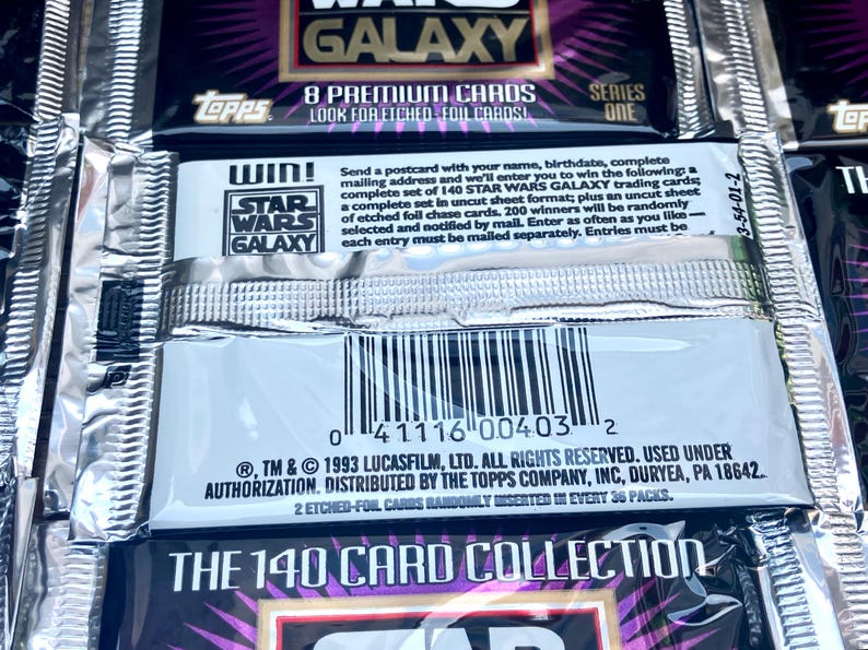 Authentic Star Wars Galaxy Movie Trading Cards Series 1 or Series 2 ...