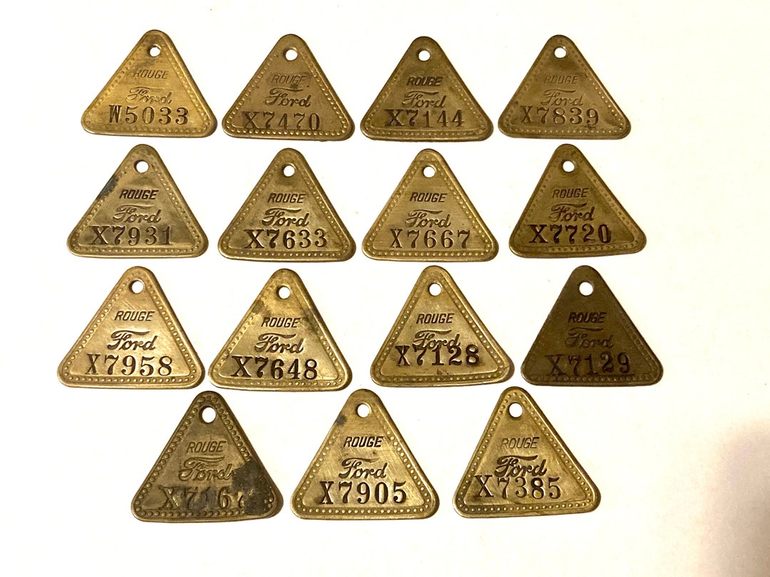 Choice of Vintage Ford Tag Ford Motor Company Rouge Plant Car Truck ...