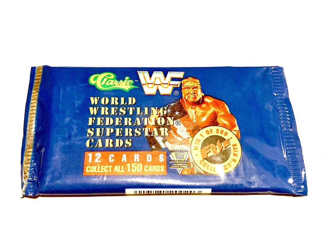 Rare Vintage WWF Cards Wrestling Pack of Cards Hulk Hogan on Wrapper ...