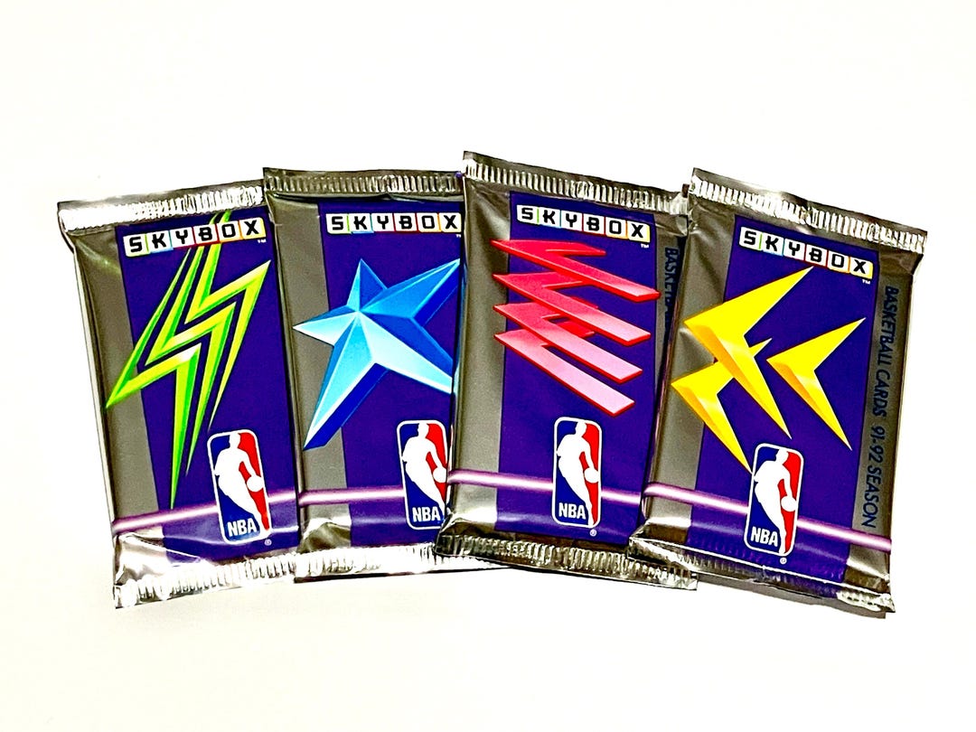 Vintage Basketball Card Packs Skybox NBA 1991 1992 Season Sealed Pack ...