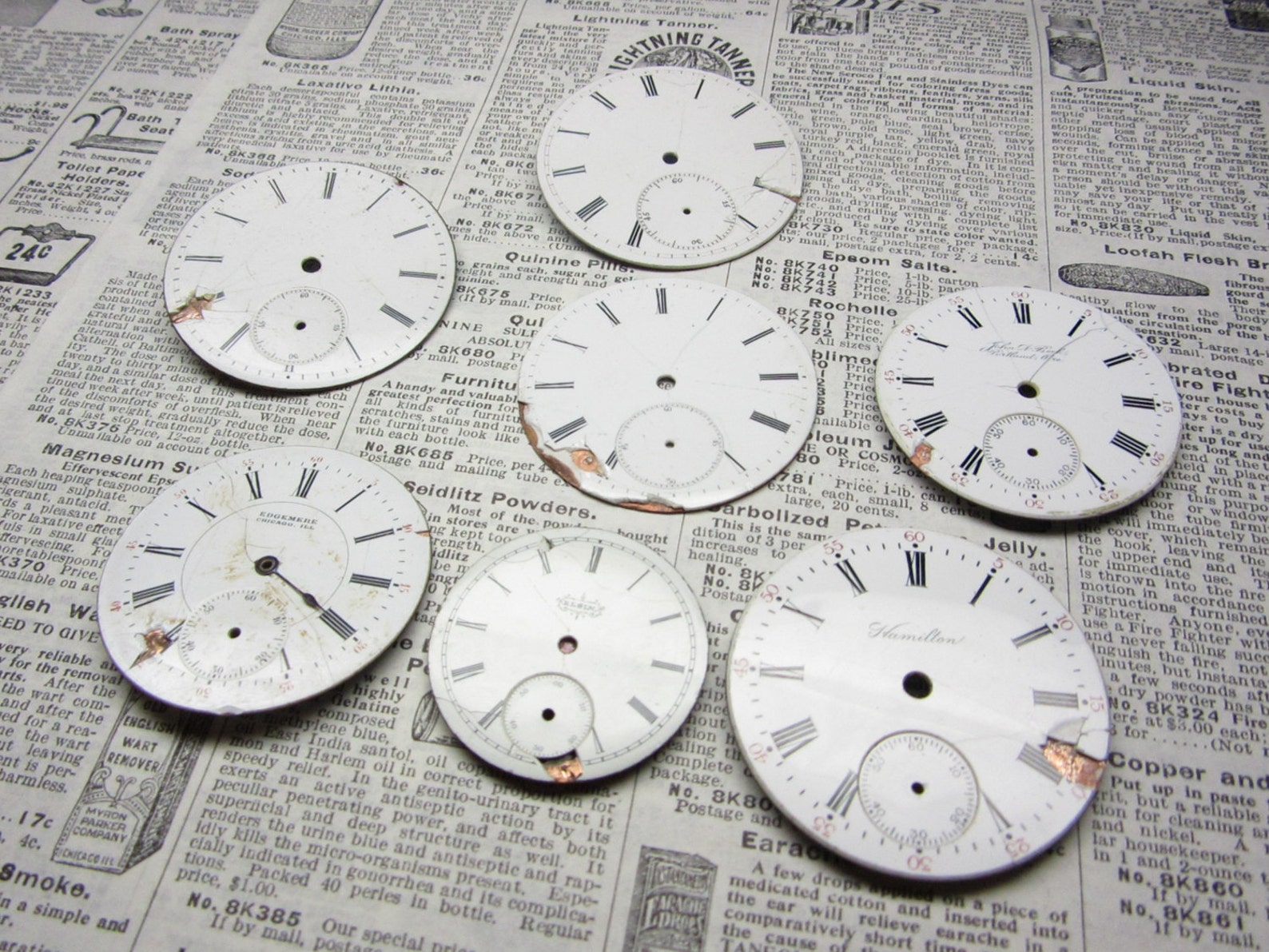 Watch Faces Watch Parts Lot of 7 Porcelain Pocket Watch Clock - Etsy