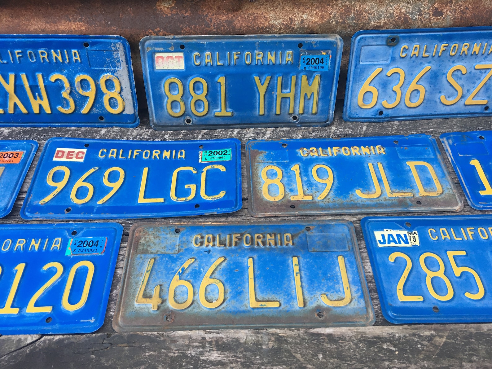 Choice of California License Plate Original Old 1980s 1990s Era Blue ...
