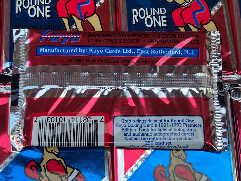 Vintage Boxing Cards 1 Pack of Cards 1991-1992 Unopened 1980s 1990s ...