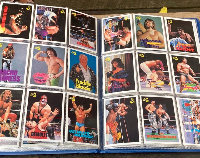 Classic WWF Wrestling Trading Cards Complete Set of 146 Cards Plus Bonus Poster Vintage ...