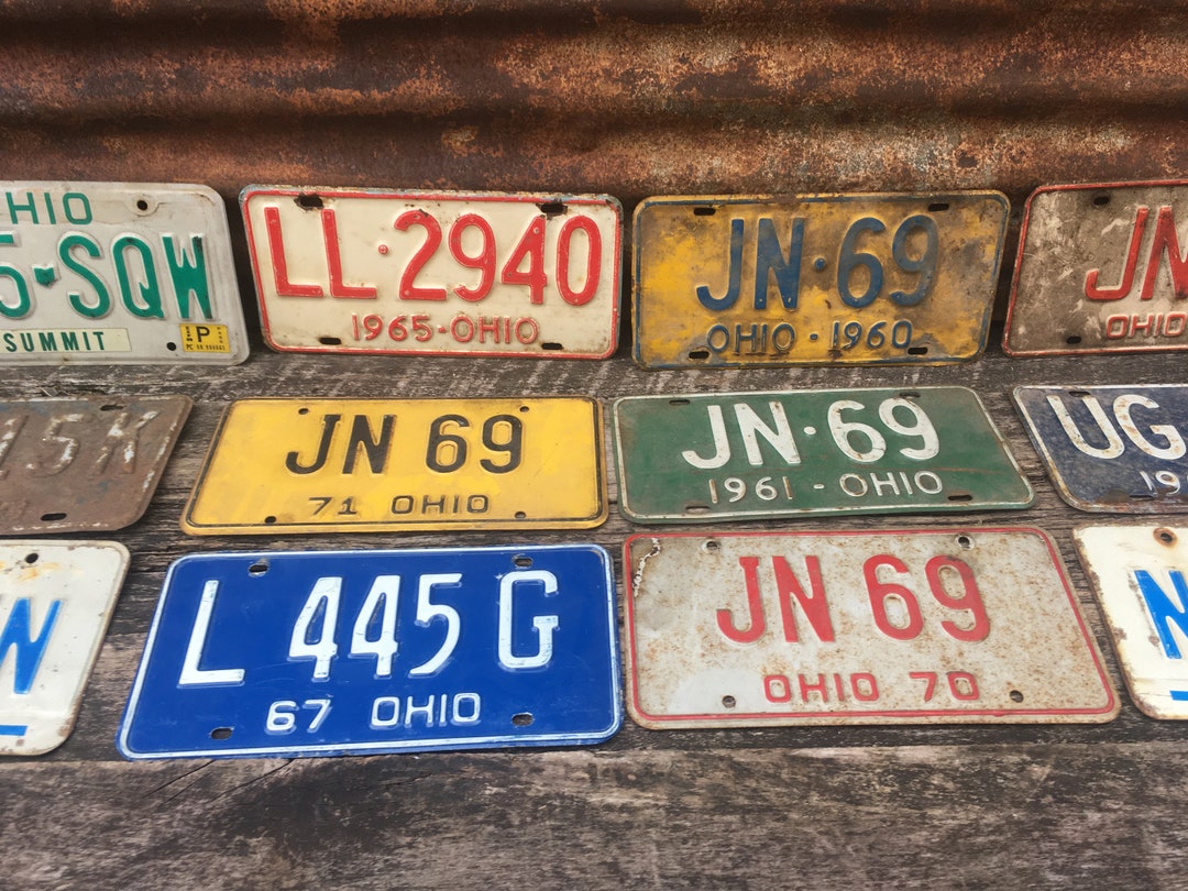 Choice of Ohio License Plate 1989, 1965, 1960, 1968, 1967, 1971, 1961 ...