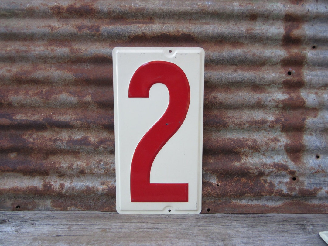 Huge Number 2 Sign Number Two Sign Vintage Metal Number Sign - Etsy