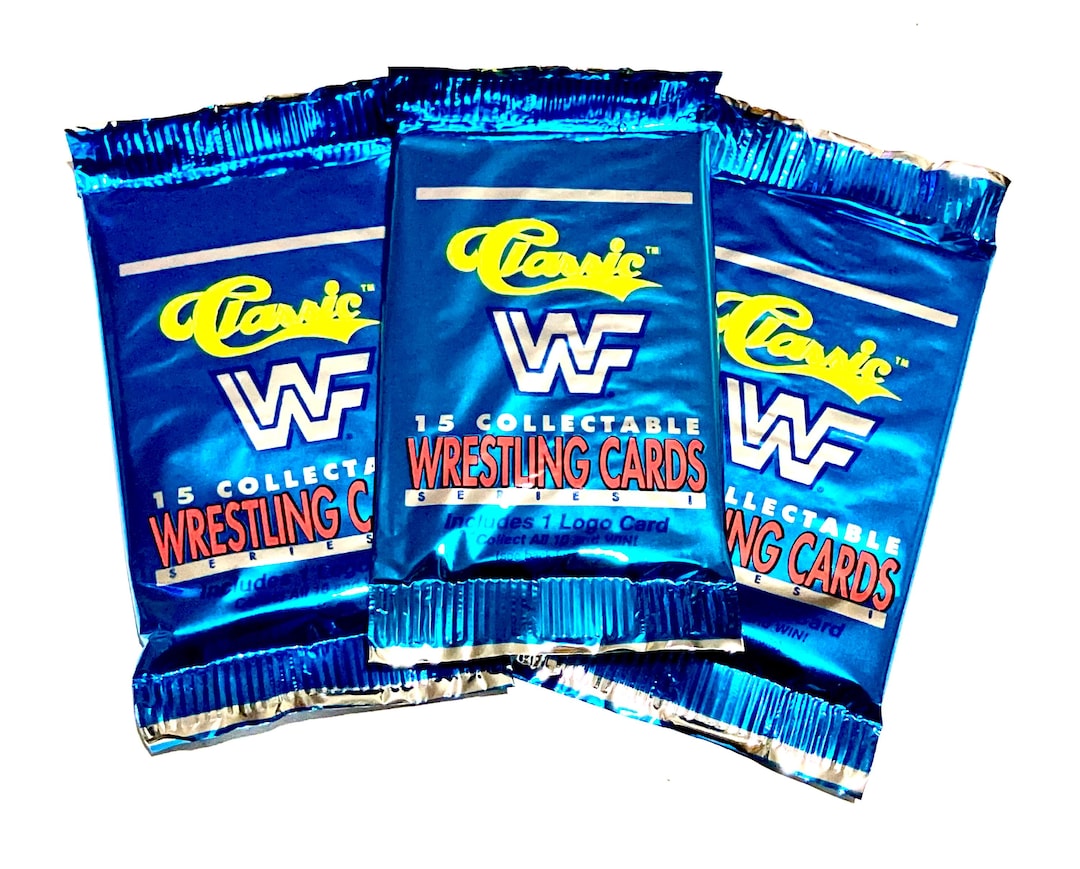 Vintage WWF Cards Wrestling 1 Pack of Cards 1990 Unopened Pack of Cards ...