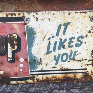 Authentic 7up Sign 9 1/2 X 24 1/2 Vintage Store Sign Home Decor Old ...