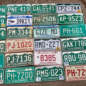 Choice of Colorado License Plate Vintage License Plate 1960s 1970s ...