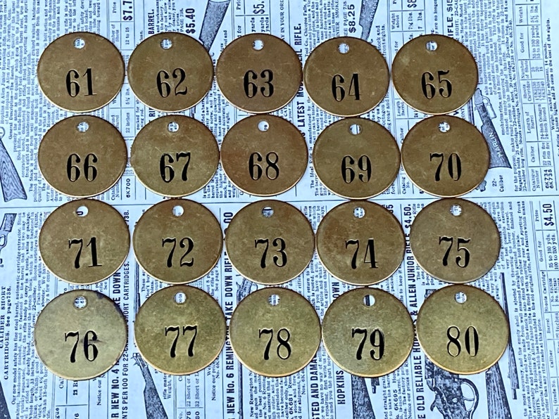 Choice of Tag Number 61, 62, 63, 64, 65, 66, 67, 68, 69, 70, 71, 72, 73 ...