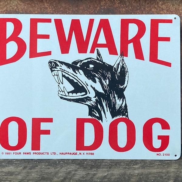 Vintage Warning Sign - Etsy