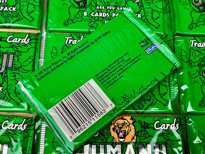 Authentic Jumanji Movie Trading Cards Unopened Packs of Cards From the ...