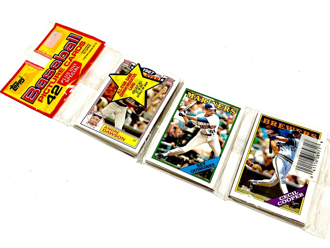 Vintage Baseball Cards Rack Pack Unopened Topps 1988 MLB Pack of Cards ...