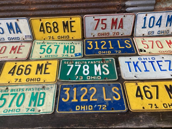 Choice of Ohio License Plate 1969 1971 1970 1974 1972 - Etsy