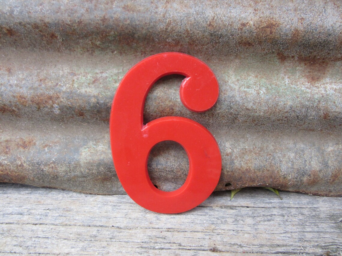 Number Sign Marquee Vintage Sign 6 Inch Number 6 or 9 Nine 9 - Etsy