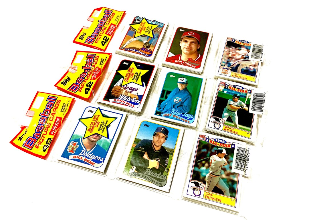 Vintage Baseball Cards Rack Pack Unopened Topps 1989 MLB Pack of Cards ...