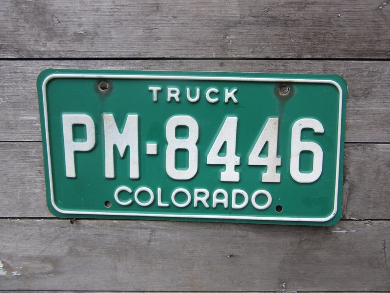 Vintage License Plate COLORADO Vintage 1990s Truck Green & | Etsy