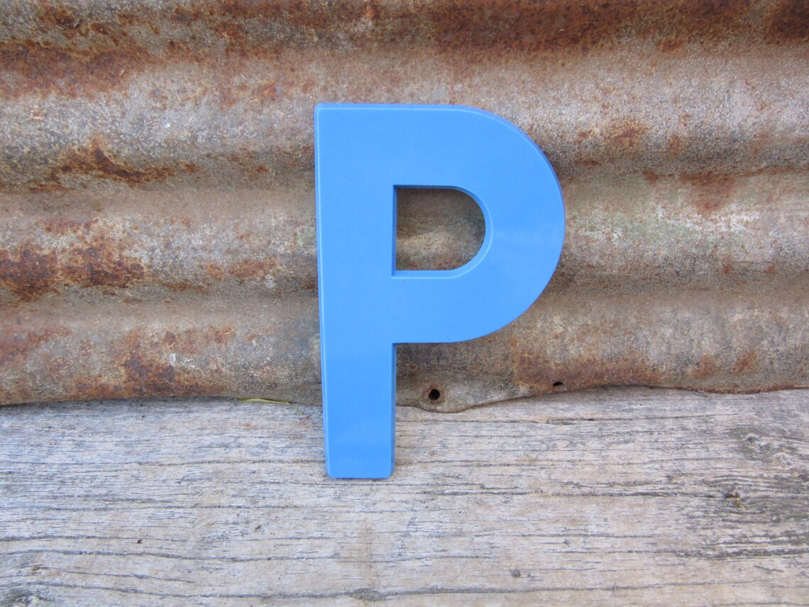 Letter Sign Vintage 8 Inch Letter P Sign Black Simple Font - Etsy