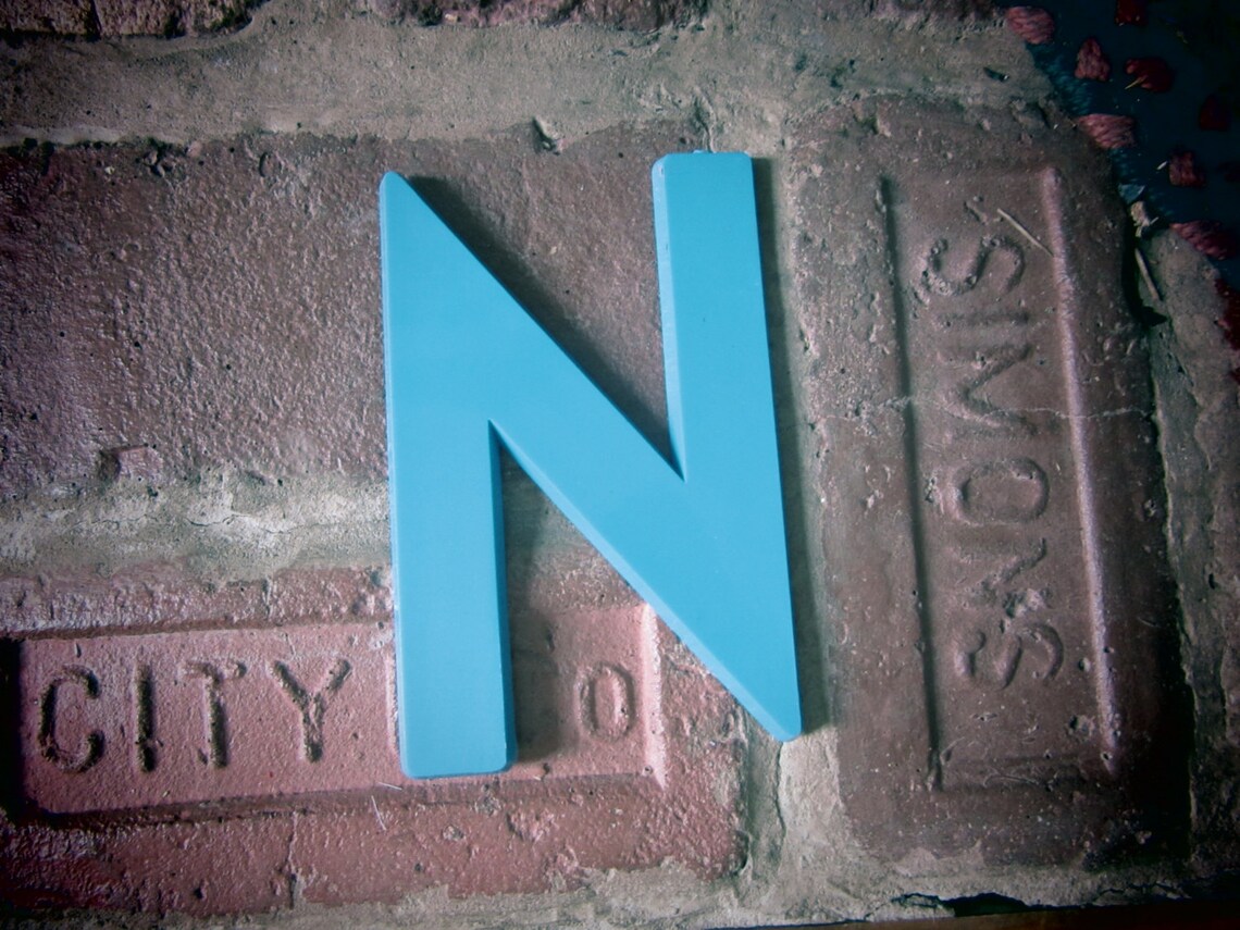 Vintage Letter Sign 6 Inch Letter N Sign BLUE Plastic Letter - Etsy