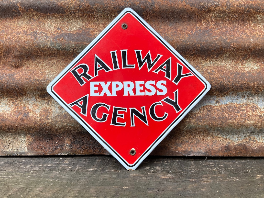 Railway Express Agency Porcelain Metal Sign REA Box Car Sign Train ...
