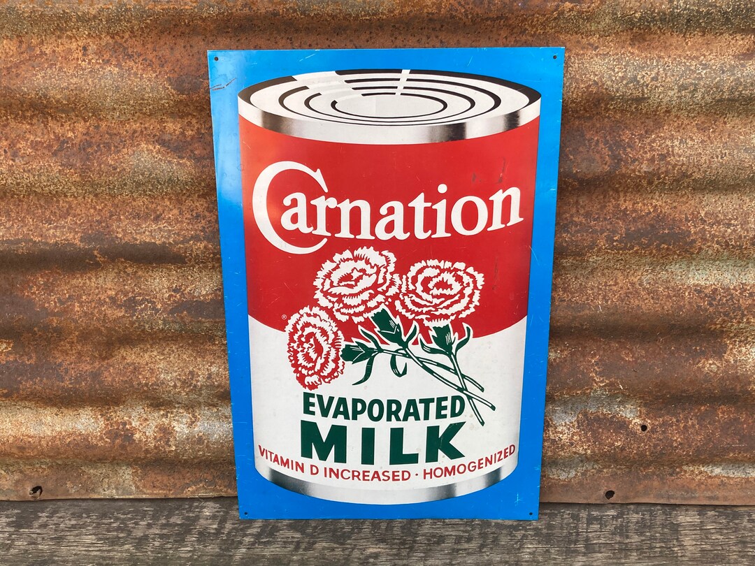 Vintage Metal Sign Carnation Milk Country Kitchen Decor Large 12x18 - Etsy