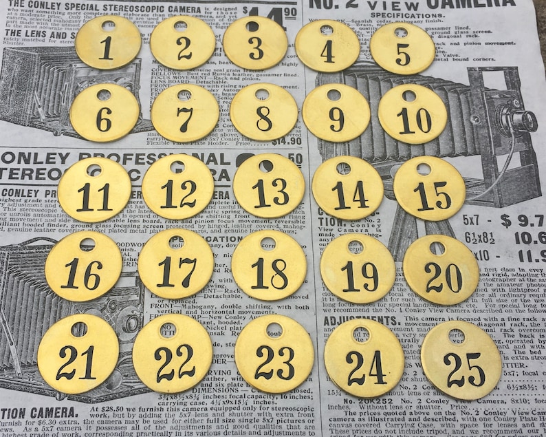 Choose Tag Number 1 2 3 4 5 6 7 8 9 10 11 12 13 - Etsy