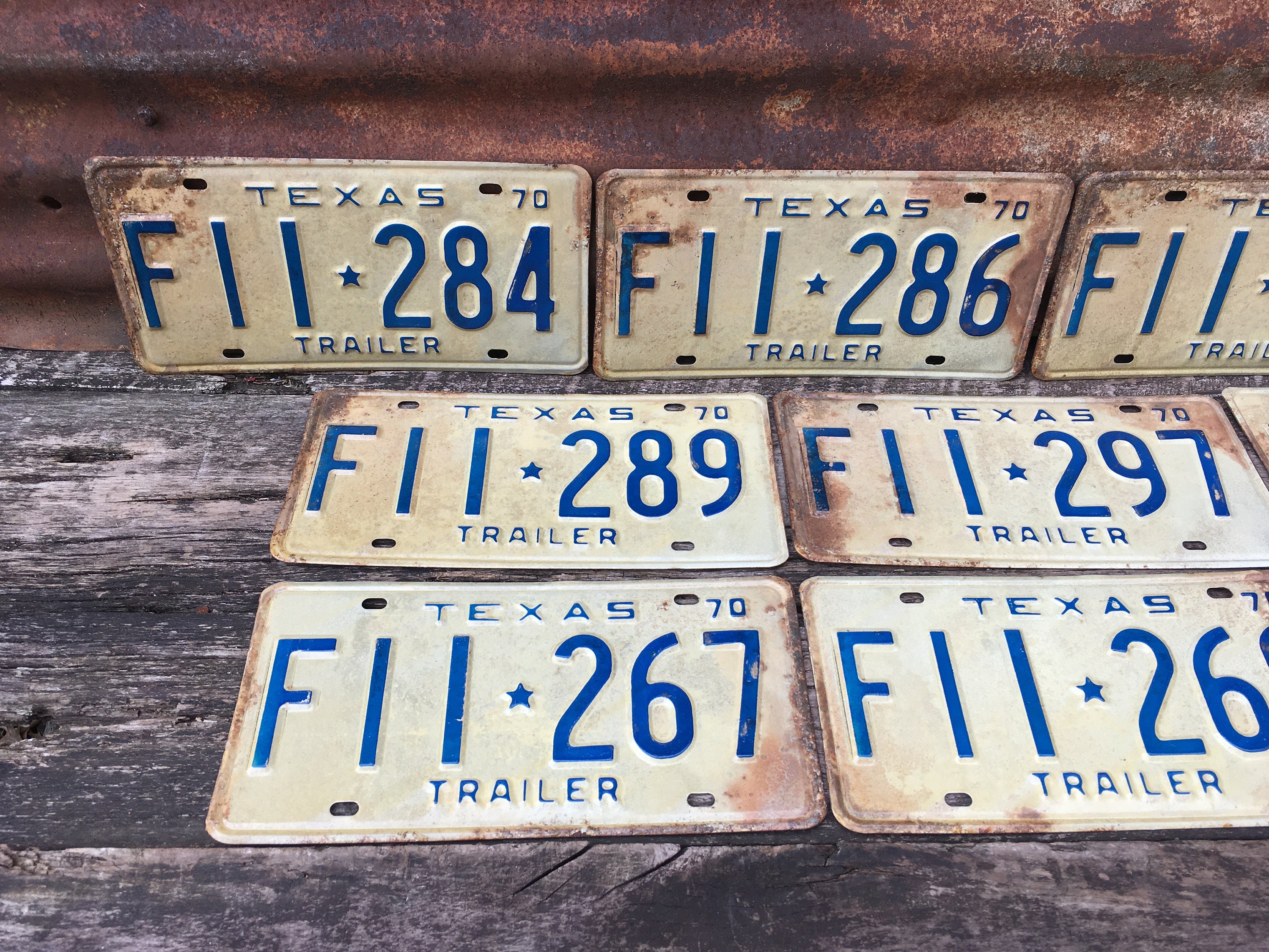 Choice of Texas License Plate 1970 Trailer Vintage Antique | Etsy