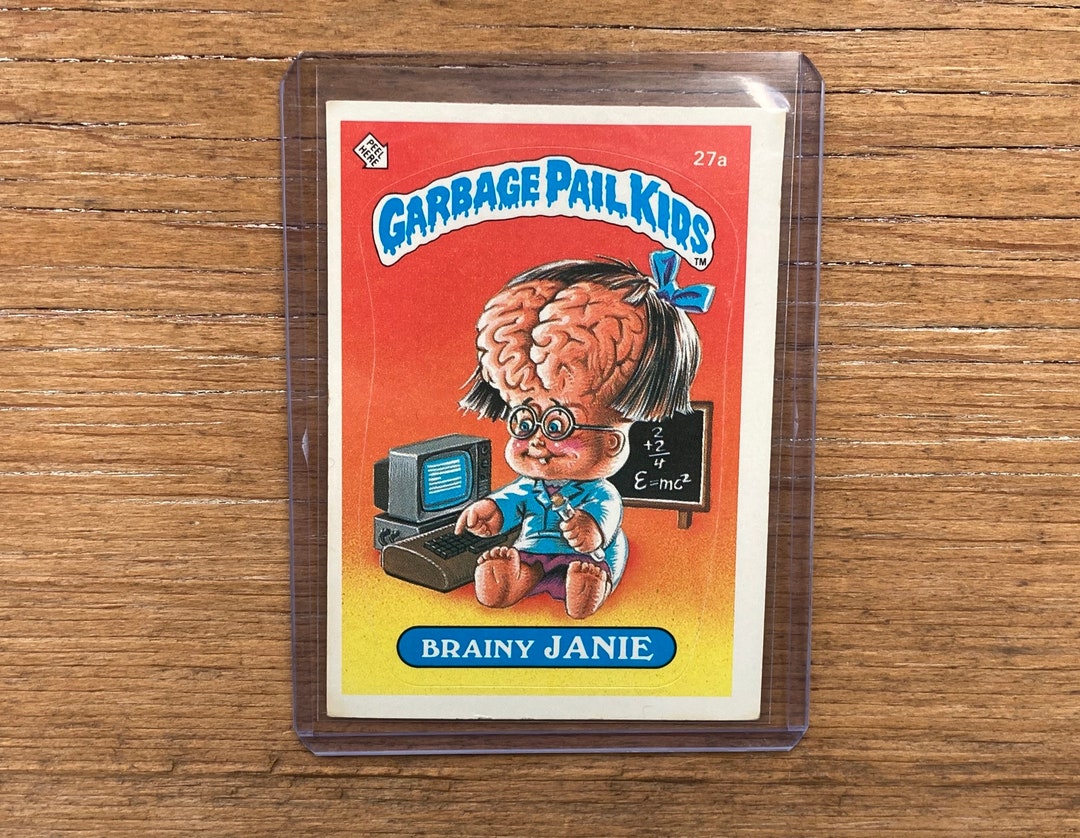 Vintage Garbage Pail Kids Card Brainy Janie 27a Original Series 1 Card ...