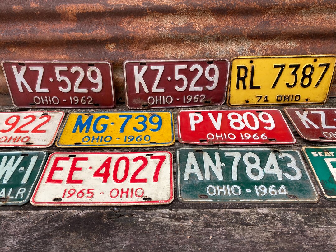 Ohio License Plate Vintage1962, 1960, 1971, 1959, 1966, 1964, 1965 ...