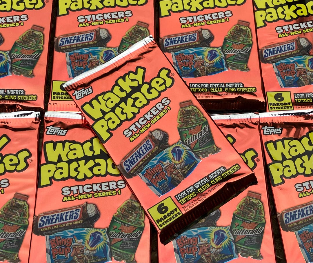 Wacky Packages Sticker Cards Topps All New Series 1 Cards Unopened Pack ...